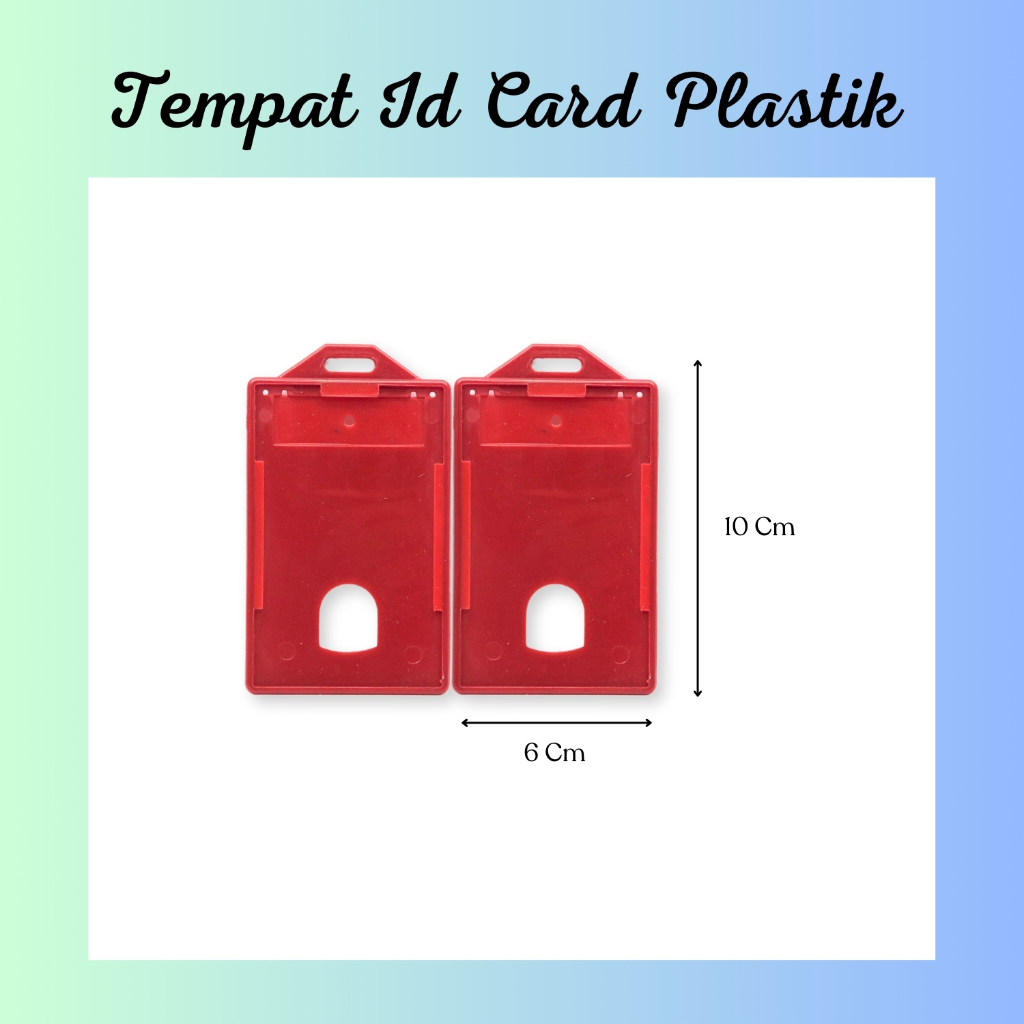 Jual ID Card Plastik Termurah Merah / ID Card Case Merah / Frame ID ...