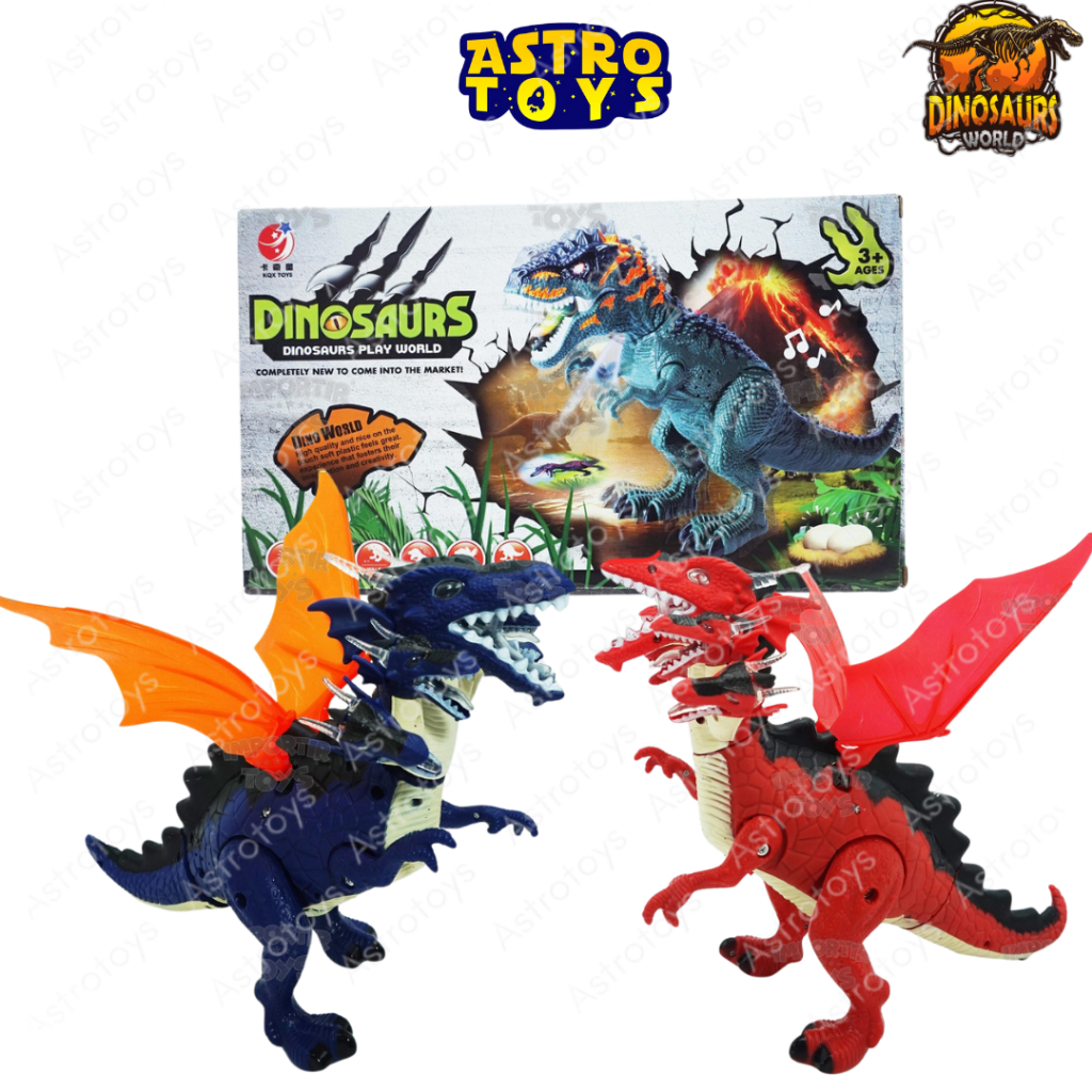 Jual Mainan Anak Robot DInosaurus Naga kepala 5 Musik dan Jalan ...
