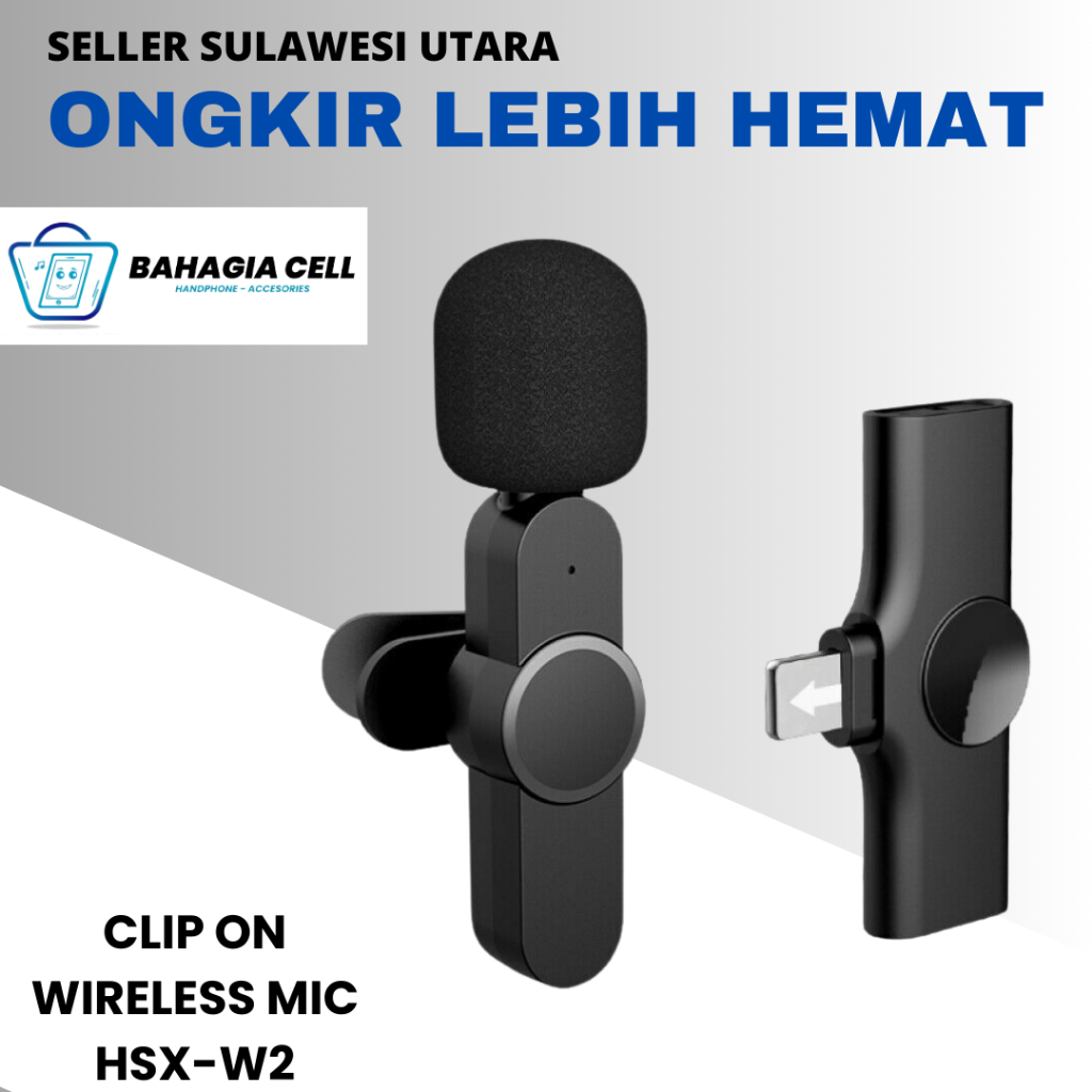 Jual MIC CLIP ON MINI PORTABLE MIRELESS MICROPHONE YOUTUBER TIKTOK LIVE ...