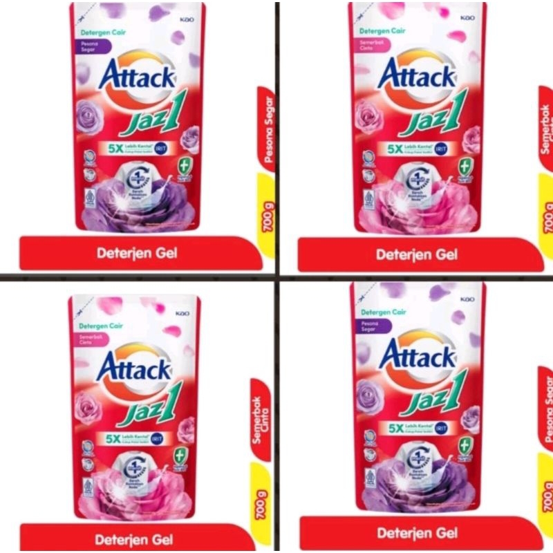 Jual ATTACK Jaz1 Detergent GEL Semerbak Cinta 700 gr | Shopee Indonesia