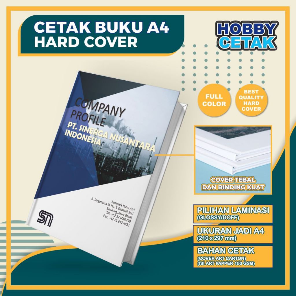 Jual Cetak Buku Majalah Katalog Company Profile (Compro) Ukuran A4 ...