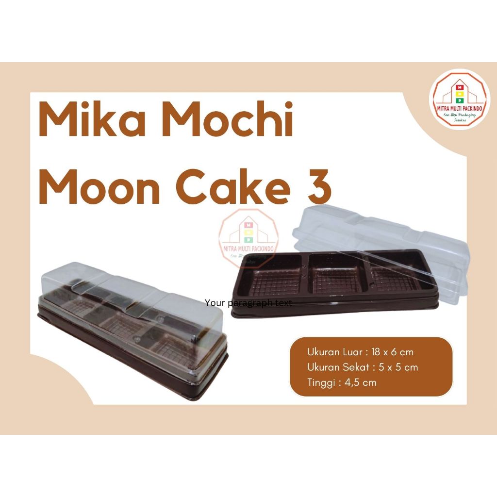 Jual Mika Moon Crispy Sekat 3 | Tempat Mochi | Kotak Moon Cake dan Kue ...