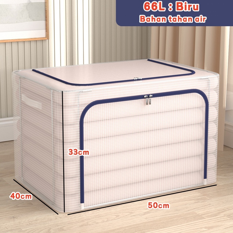 Jual 66/110L Kotak Penyimpanan storage box Baju Penyimpanan transparan ...