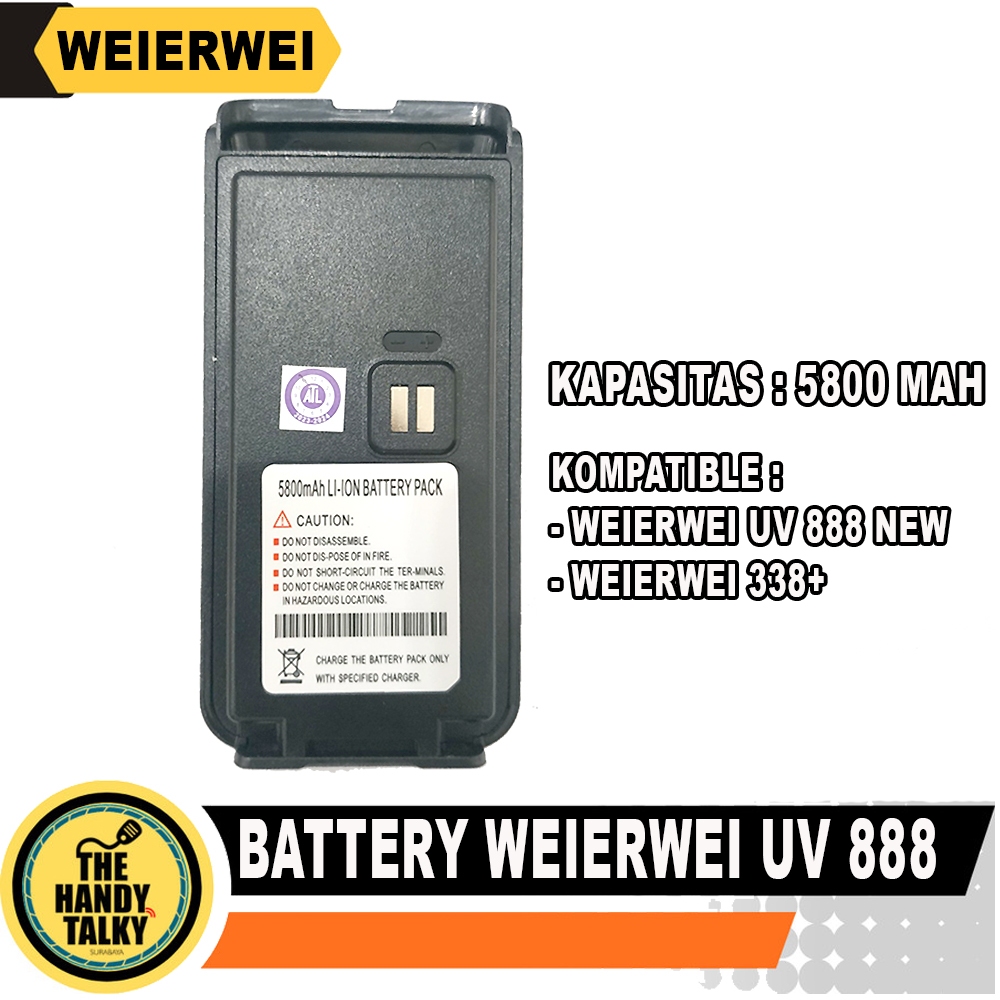 Jual Battery Weierwei UV 888 UV888 New Type C Baterai Ht Weierwei Original | Shopee Indonesia