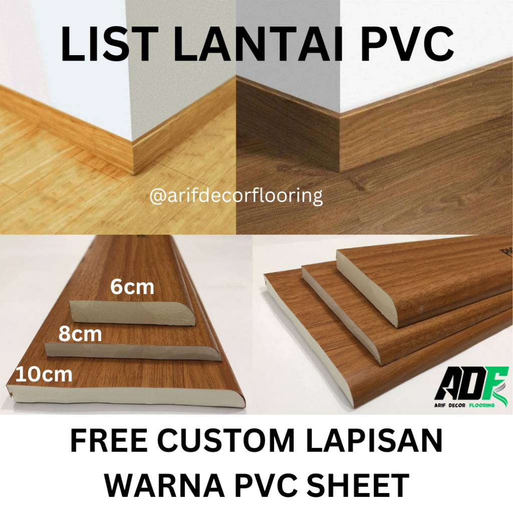 Jual List Lantai Vinyl / List Plint PVC / List Dinding / Skirting ...