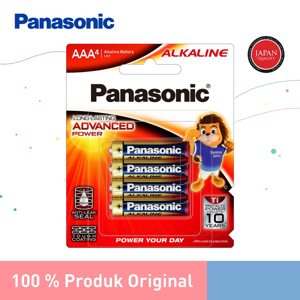 Jual Panasonic Baterai AAA Alkaline 4Pcs Battery Alkaline Size A3 | Shopee Indonesia