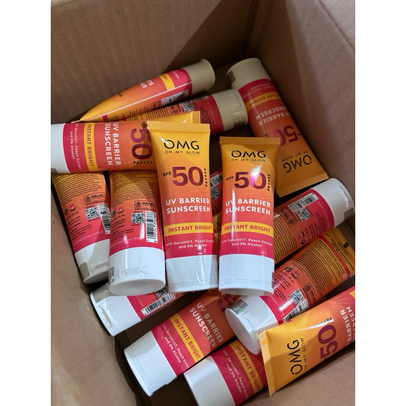 Jual OMG Oh My Glow UV Barrier Sunscreen SPF 50 PA++++ 25ml | Sunscreen ...