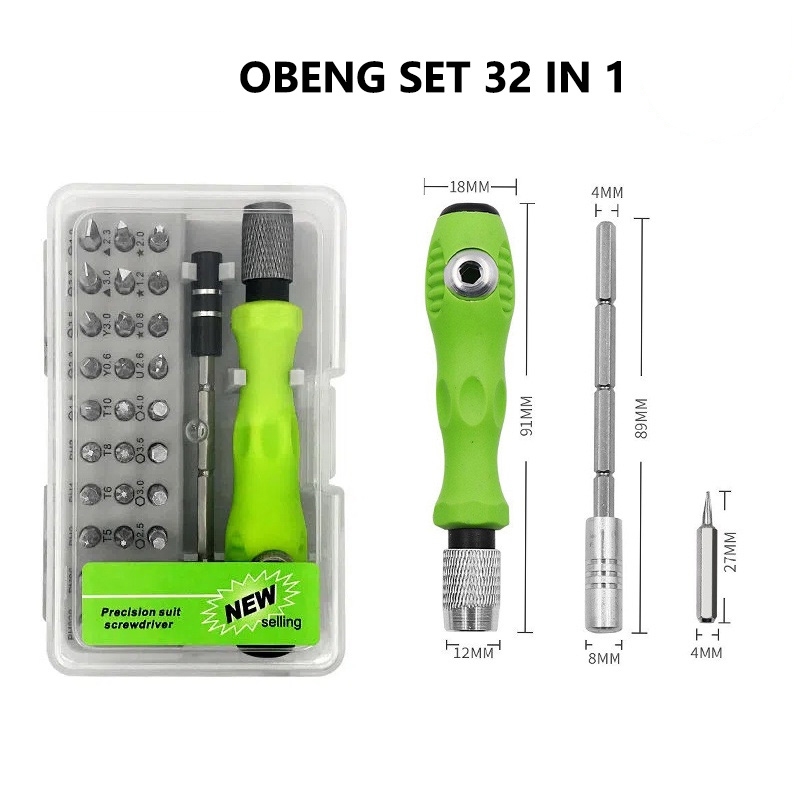 Jual ISKU Obeng Presisi Set 32 in 1 Screwdriver Set HP Magnetik Presisi Obeng Kecil Reparasi ...
