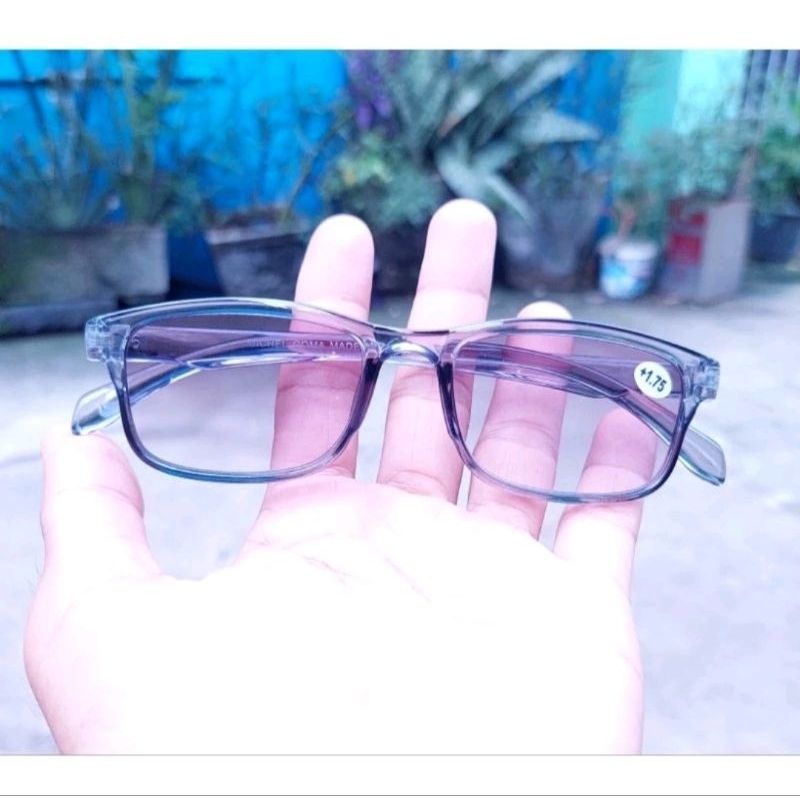 Jual KACAMATA BACA KOTAK GRAY LENSA GRADASI DR847D-T UKURAN +1.00 sd +3 ...