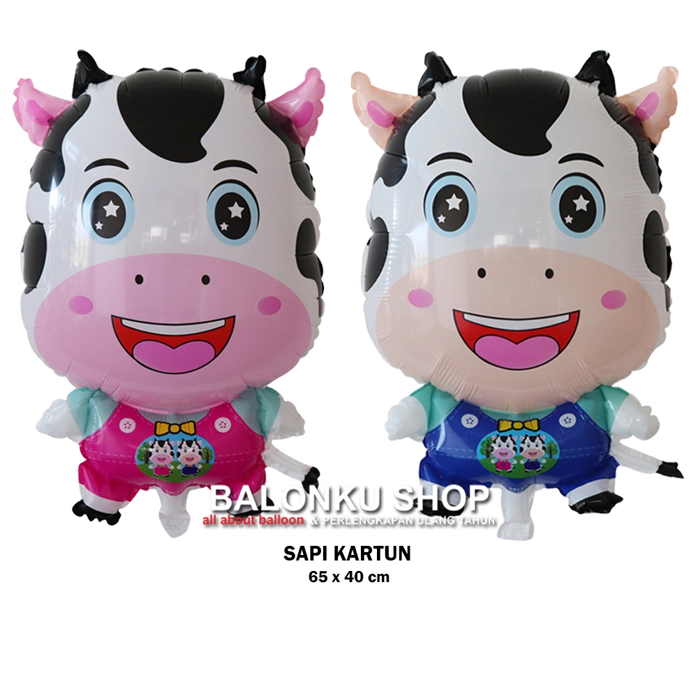 Jual Balon Foil Sapi Kartun / Balon Sapi / Balon Animal Sapi | Shopee ...