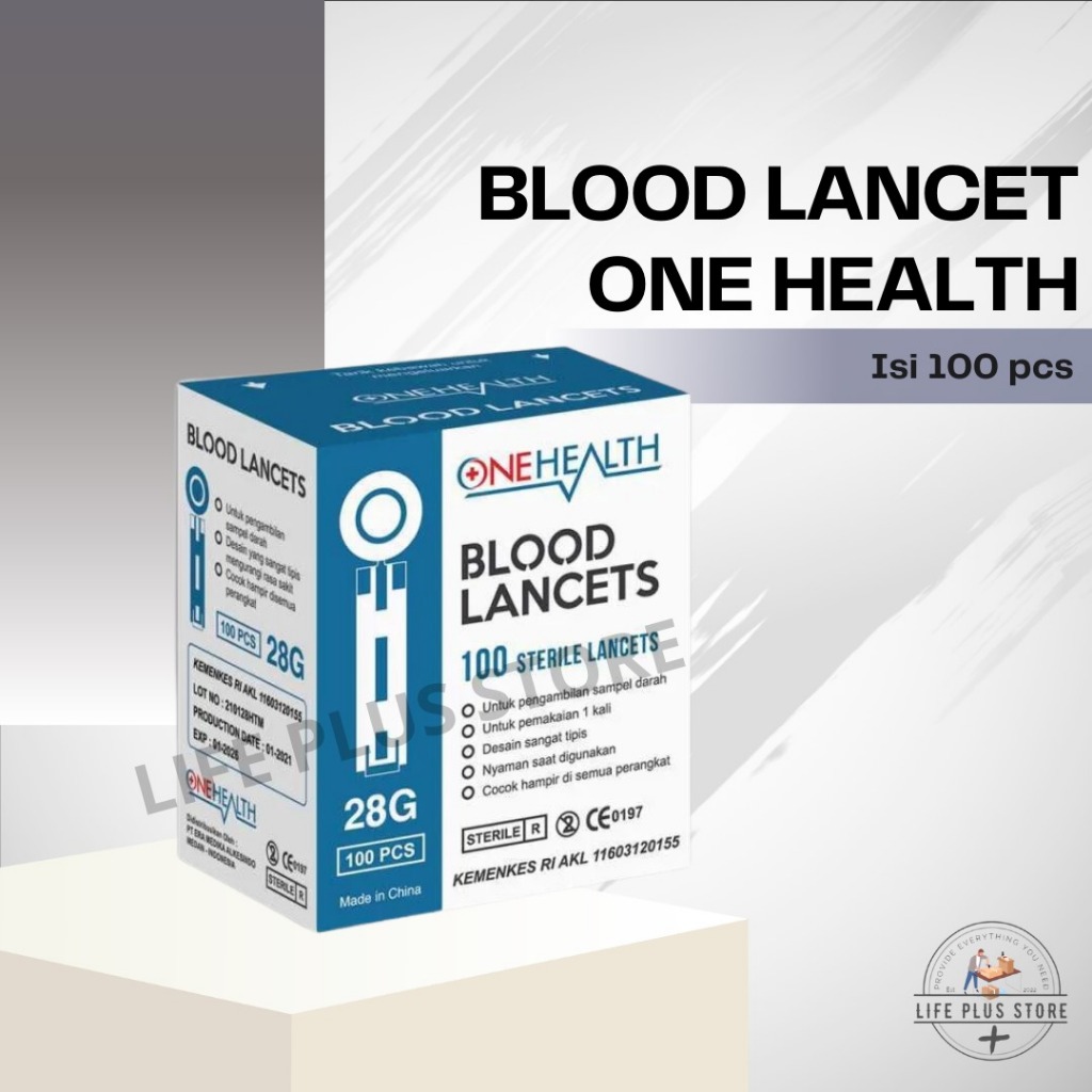 Jual Onehealth Blood Lancet 28g isi 100 pcs / Life Resources Blood ...