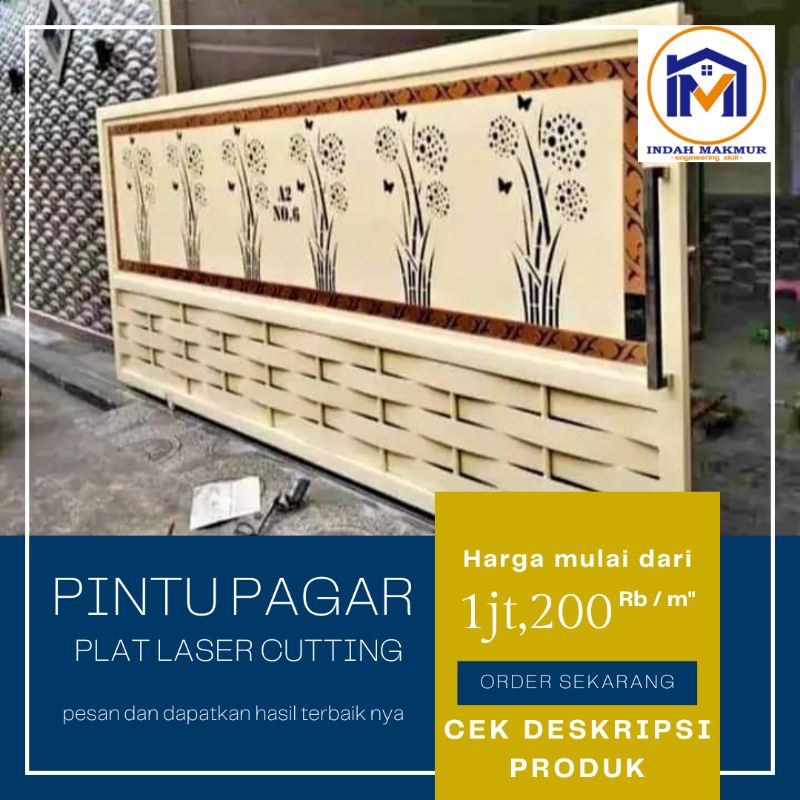 Jual Pagar plat cutting minimalis modern | Shopee Indonesia