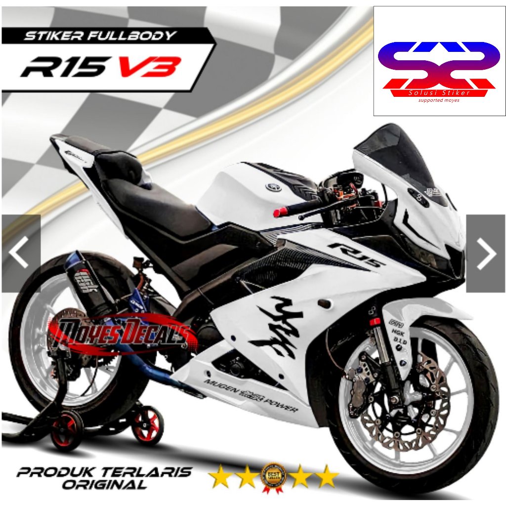 Jual Stiker Decal Variasi Motor Yamaha R15 V3 Fullbody Motif Polosan ...