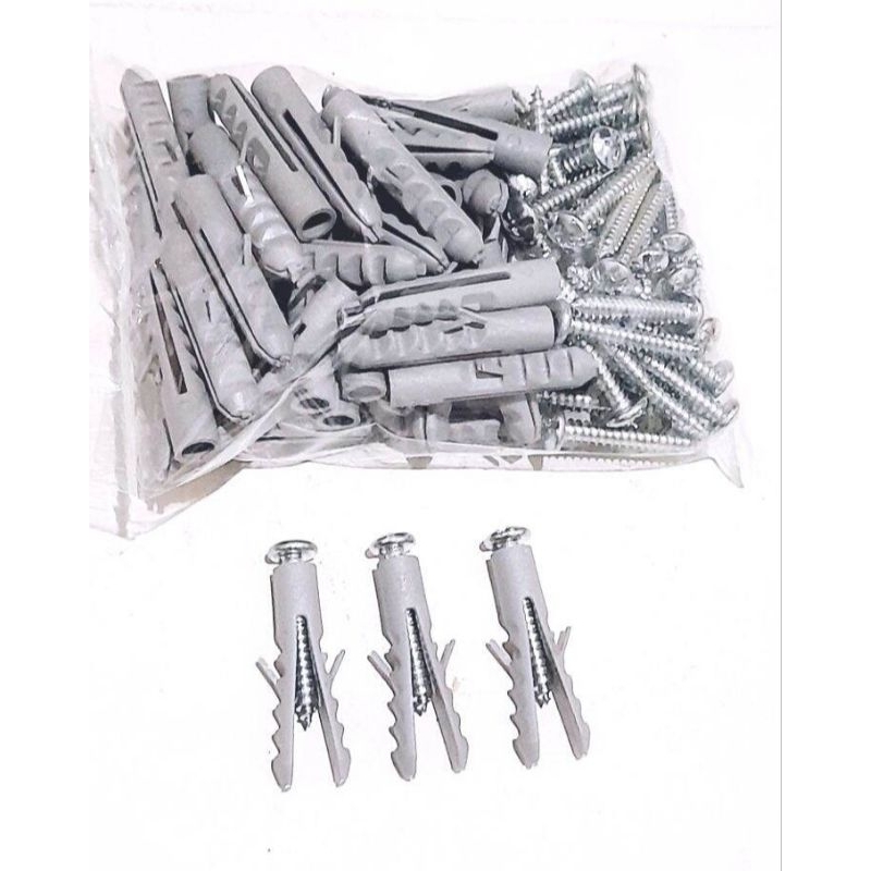 Jual PAKET 50 SET FISER S8 +SEKRUP DINDING ,PENANAM SEKRUP LUBANG ...
