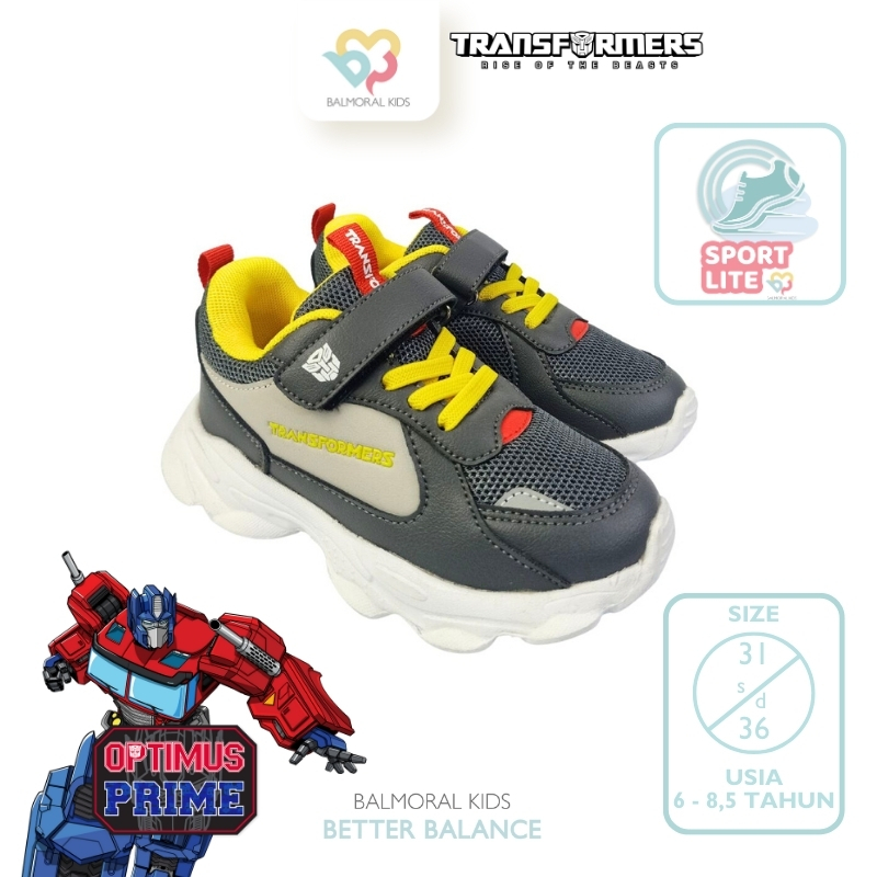 Jual Sepatu Sport Anak Boys Transformers Balmoral Kids Usia 5 - 9 Tahun ...