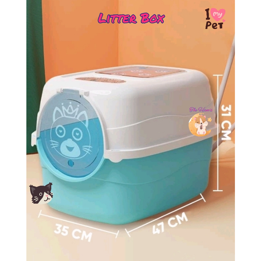 Jual (The Ham's) Litter Box tertutup tempat bak pasir kucing cat litter ...