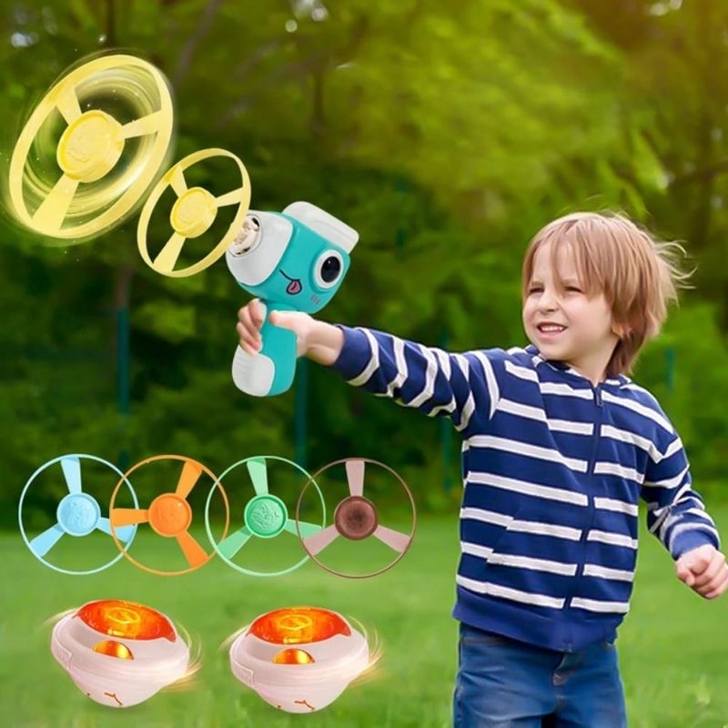 Jual Mainan Anak Pistol Gasing Putar Dinosaurus Gyro Gun Fidget ...