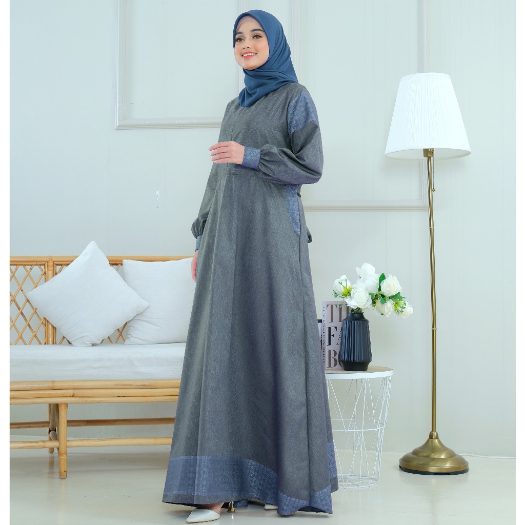 Jual Gamis Koko Couple GZ0502 Denim/ Gamis Koko Sarimbit/ Gamis Katun ...