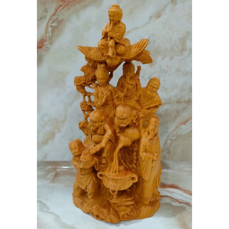 Jual patung delapan dewa / 8 dewa - kayu - 7inch/17cm - g | Shopee ...