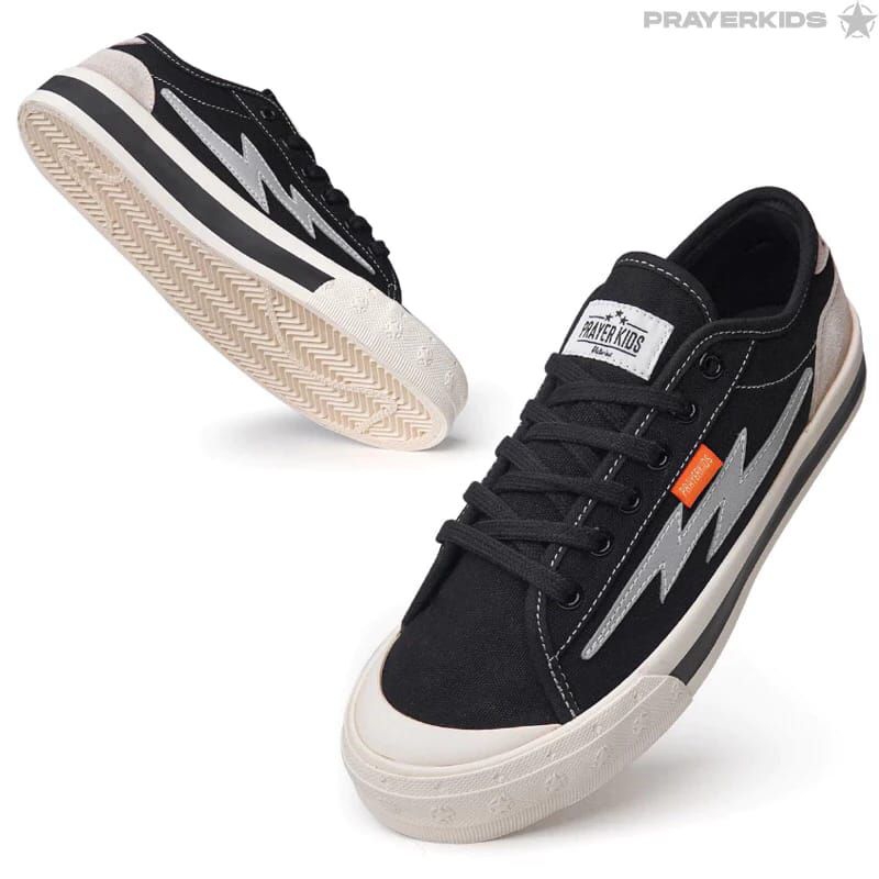 Jual SEPATU LOKAL ORIGINAL PRAYERKIDS SERIES NEW VOLT LOW BLACK WHITE ...