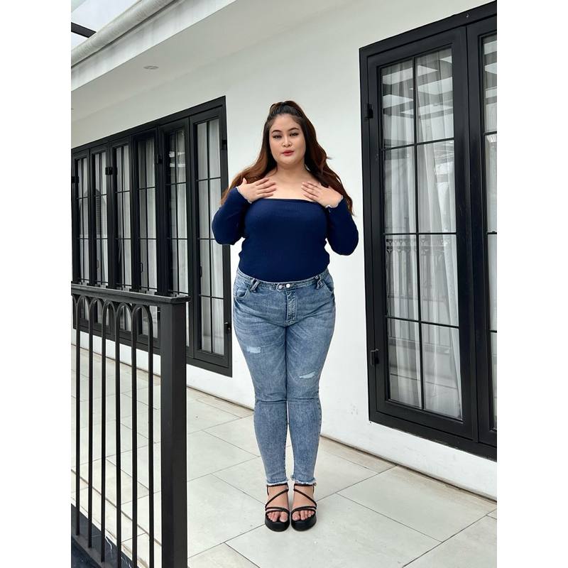Jual IRISIONA KELLY Jeans 35-42 Bigsize Super Jumbo Plus Size Curvy Jeans | Shopee Indonesia