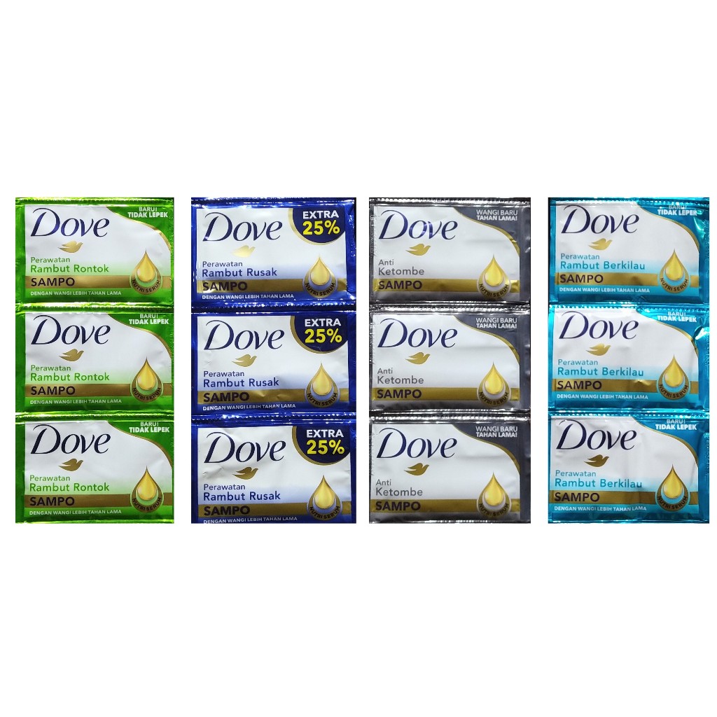 Jual SAMPO DOVE SACHET / 1 RENCENG ISI 12 / 8ML | Shopee Indonesia