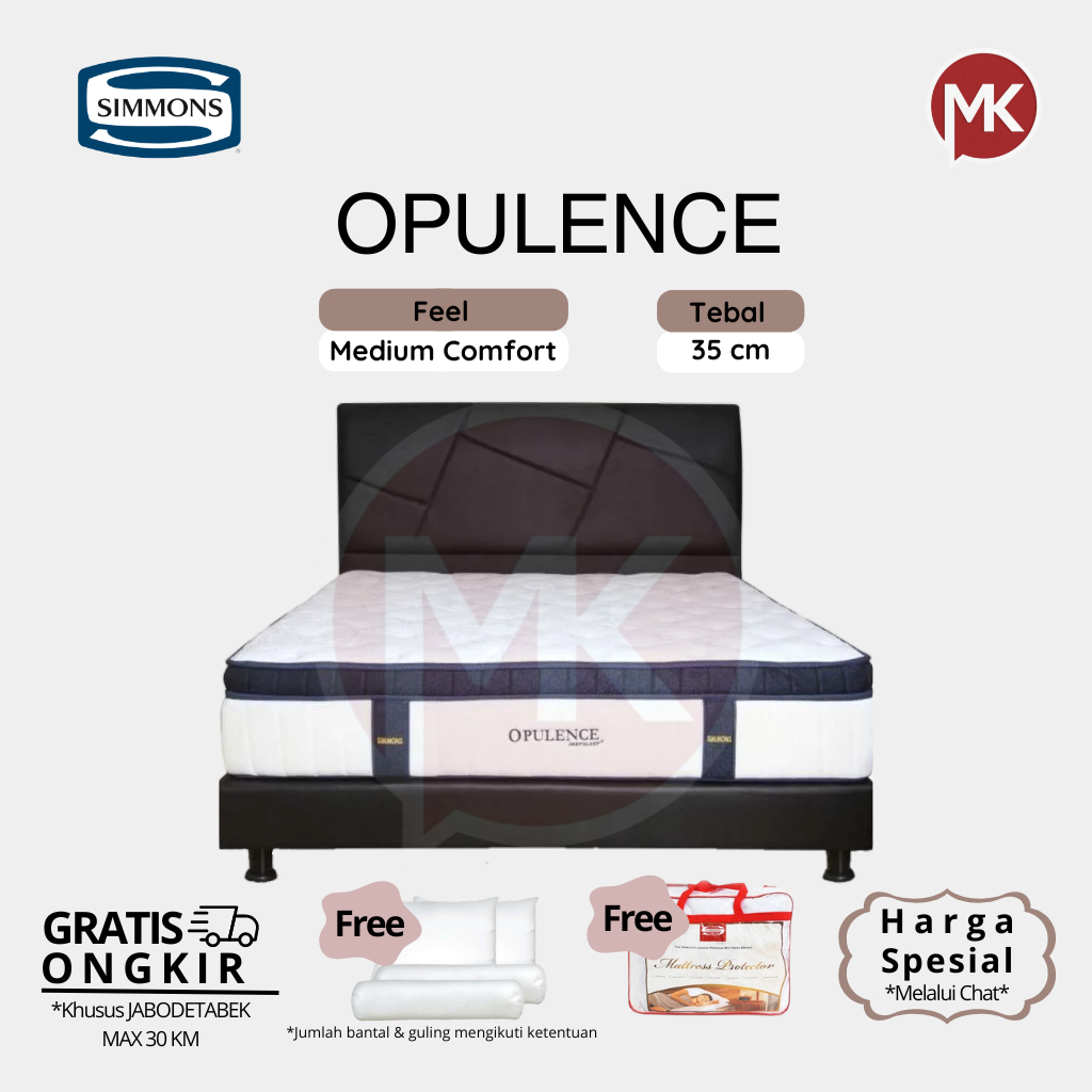 Jual Kasur Latex 100x200 Simmons Opulance Springbed Comfort Medium 32 cm (Kasur Saja) | Shopee ...