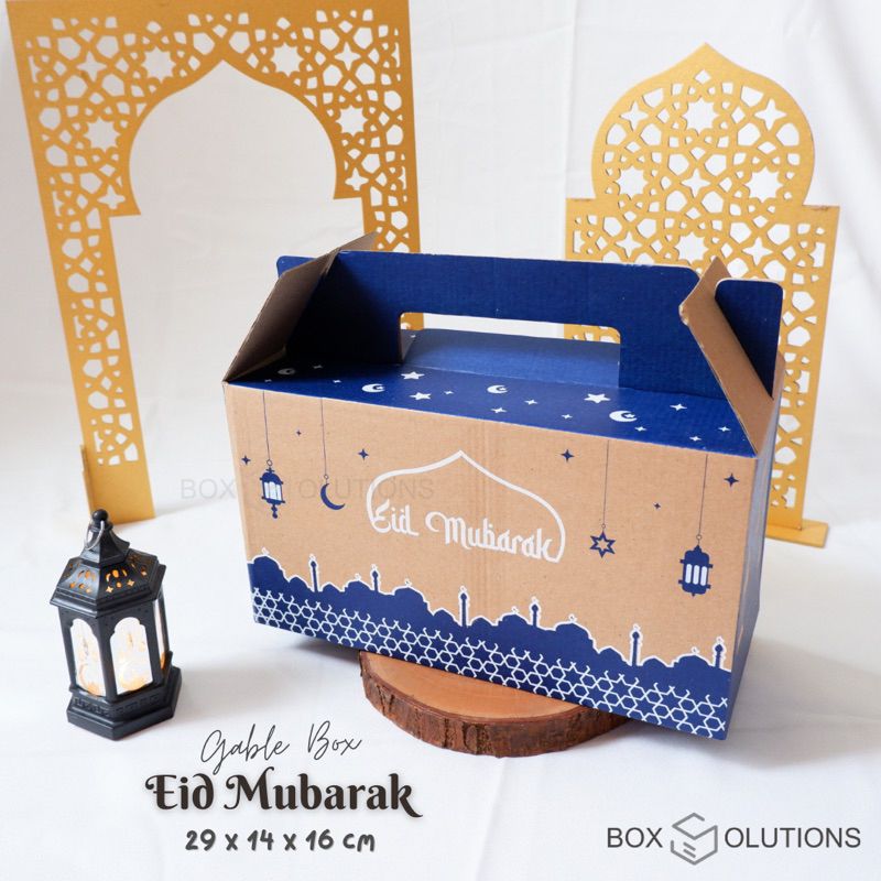 Jual gable box eid mubarak / box hampers lebaran / box toples idul ...