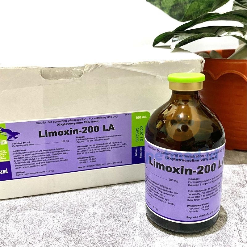 Jual Limoxin 200 LA Inj 100ml Holland (untuk hewan antibiotik spektrum ...