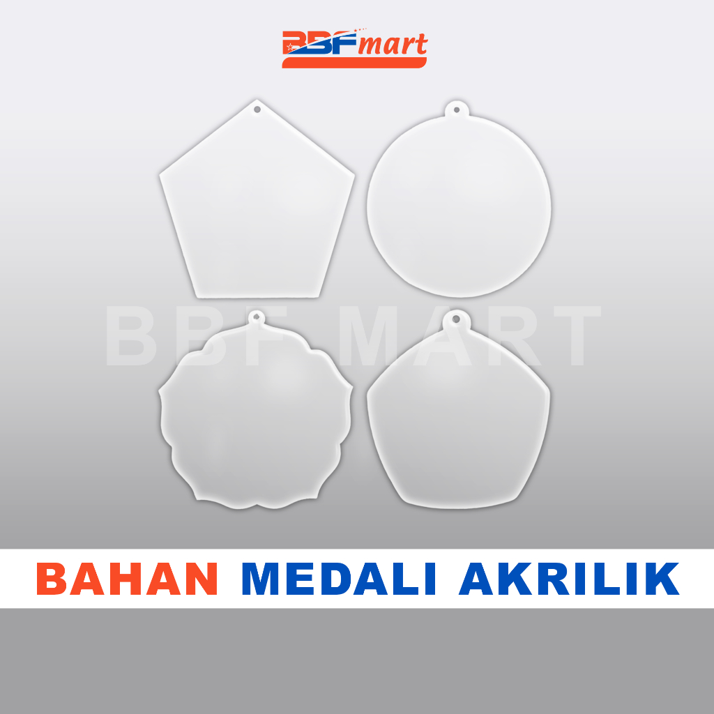 Jual Bahan Medali Akrilik Bening Polos Tanpa Tali | Shopee Indonesia