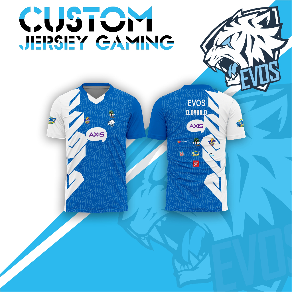 Jual Jersey Evos BTR 2024 Esport MPL Free Nickname Bahan Premium Dry ...