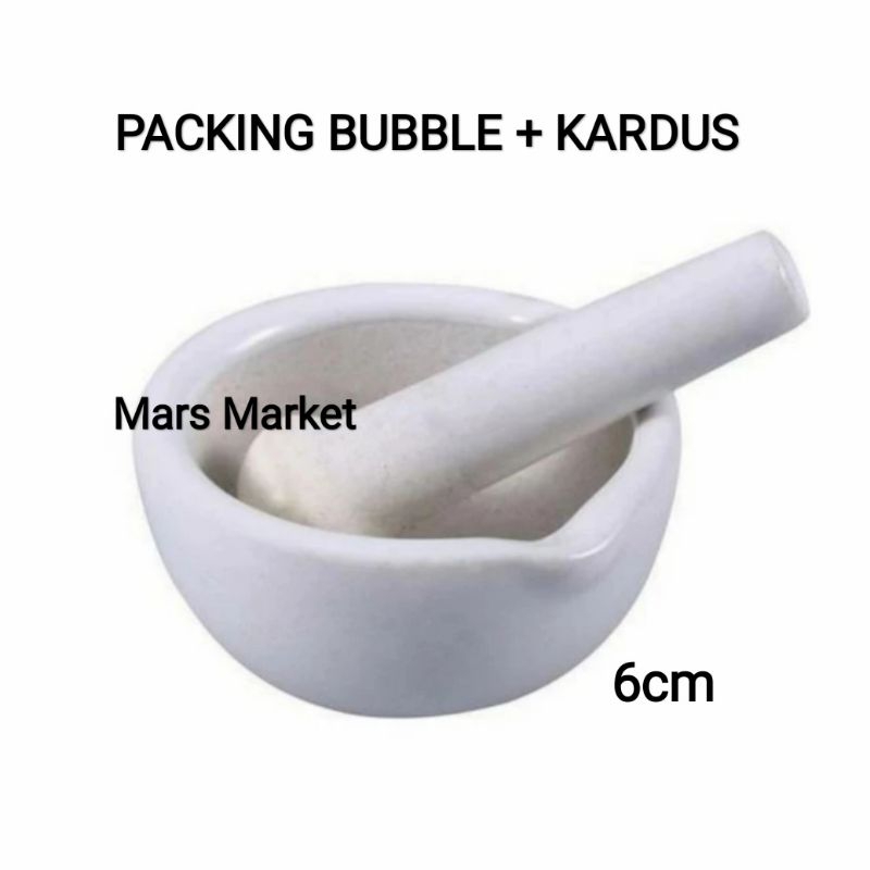 Jual Mortar 6cm Porselen Lumpang Penumbuk Penghalus Penggerus Obat ...