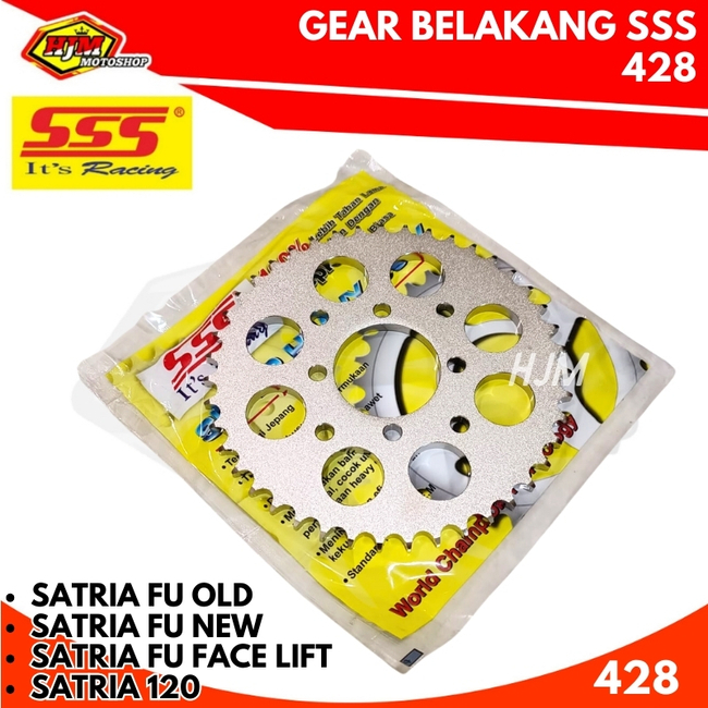 Jual Gear Belakang SSS 428 Satria Fu 150 New / Old / FaceLift Ukuran 36 37 38 39 40 41 42 43 44 ...