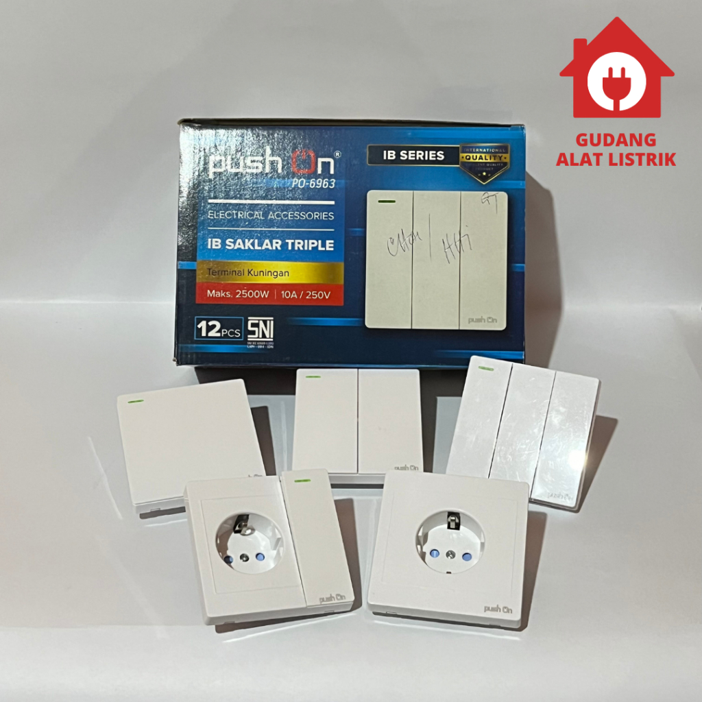 Jual Saklar Stop Kontak Engkel Seri Double Triple Push On IB Series ...