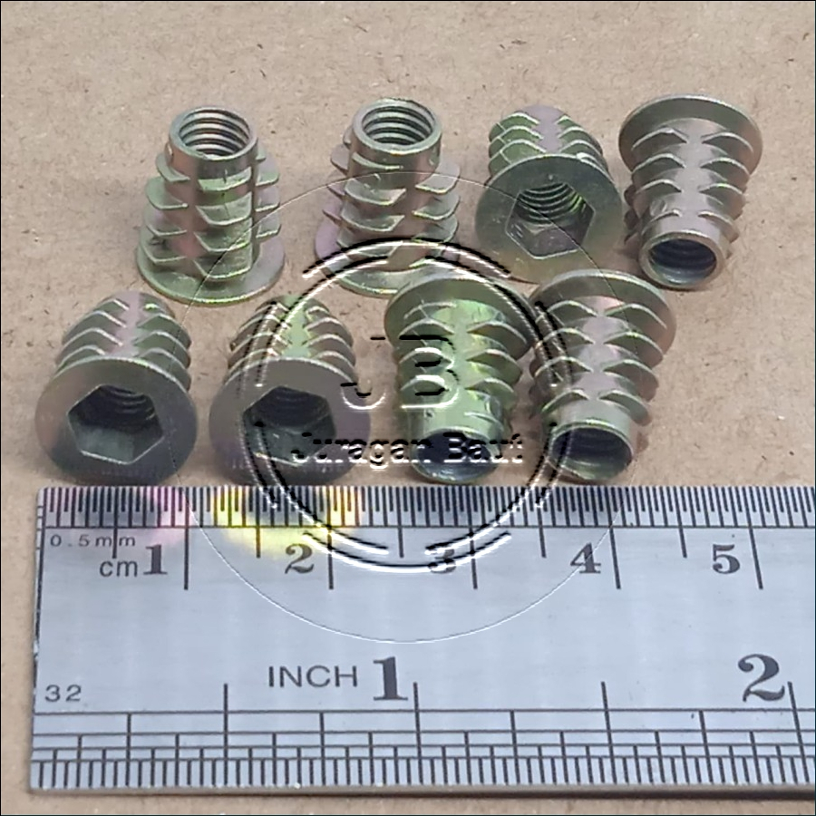 Jual MUR NANAS M6 X 13 MM OD MUR TANAM M6X13 MM OD MUR KNOCKDOWN M6 X ...