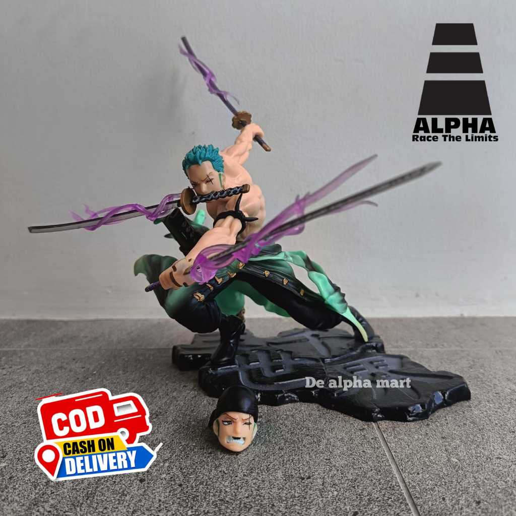 Jual Action Figure Zoro Three Knife Original 100% Anime One Piece ...