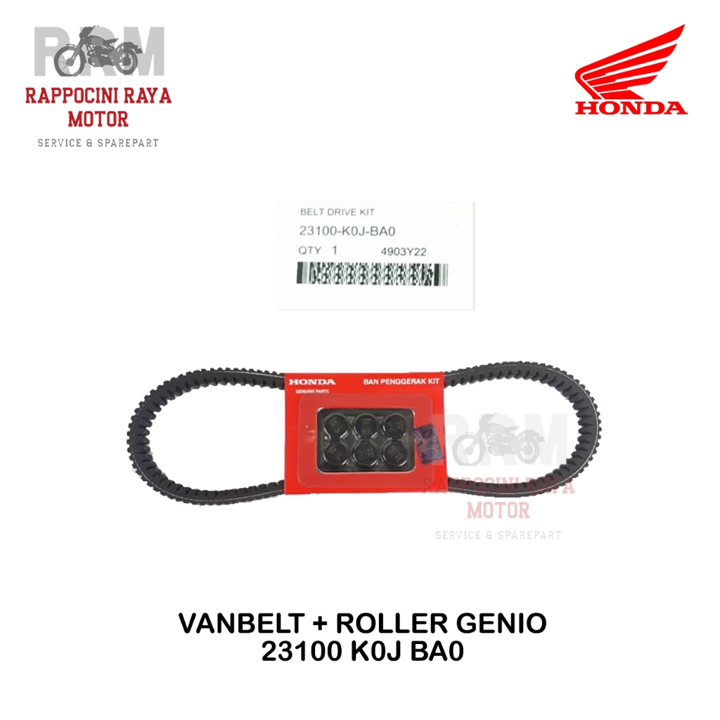 Jual Vanbelt V Belt Set Roller Genio Beat Street scoopy 2021 Original Honda 23100 K0J BA0 ...