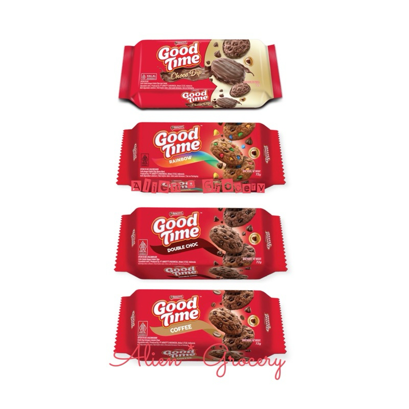 Jual GOOD TIME Cookie Cookies Classic Rainbow Choco Chips Coffee Double ...