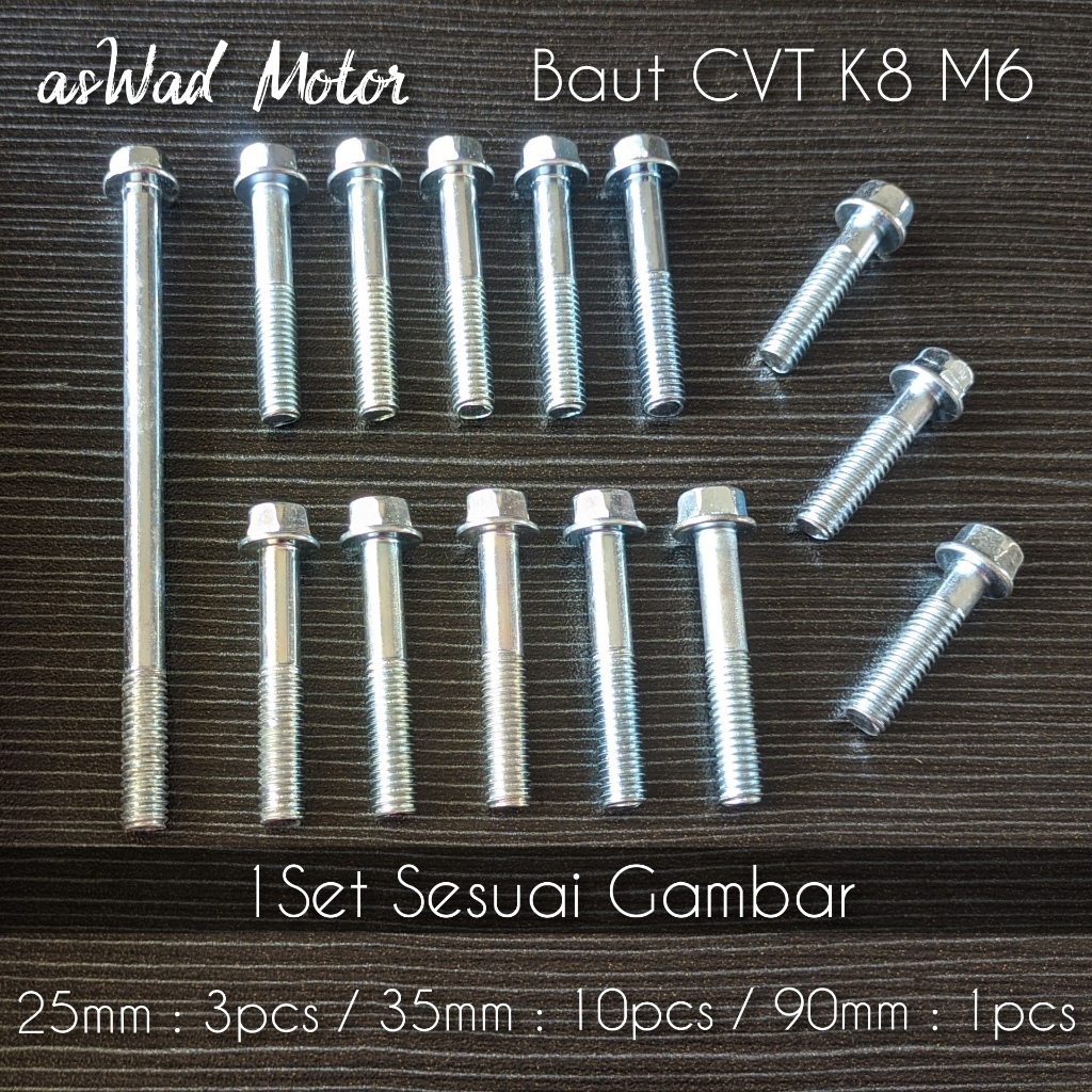 Jual (1SET) BAUT BLOK CVT BEAT VARIO SCOOPY KARBURATOR KUNCI T8 / BAUT ...