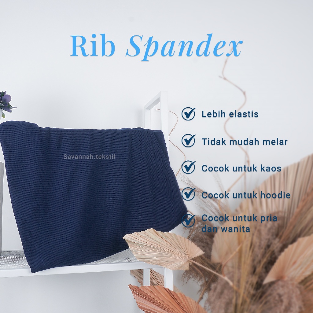 Jual Kain Rib Cotton Spandex kaos eceran Rib Spandek banyak warna Per ...