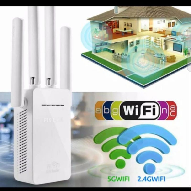 Jual WIFI Repeater Penguat Sinyal Wifi Range Extender 4 Antena 300mbps Router Signal Wireless ...