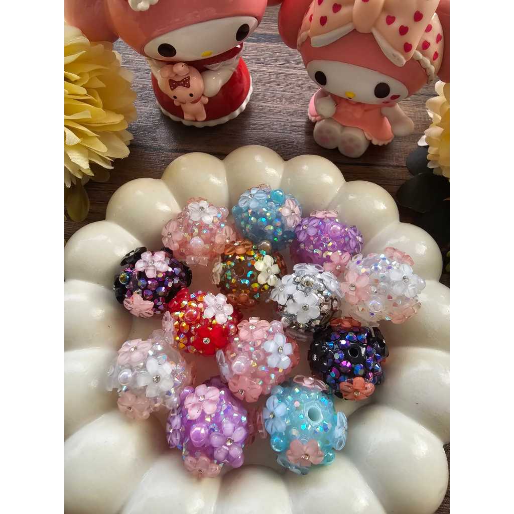 Jual Mote Manik Fancy Flower Sparkle Bling UV color (Mewah) | Shopee ...