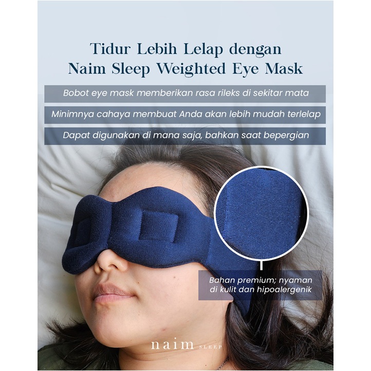 Jual NAIM SLEEP Weighted EYE MASK Masker Mata Relaxing Premium Cotton ...
