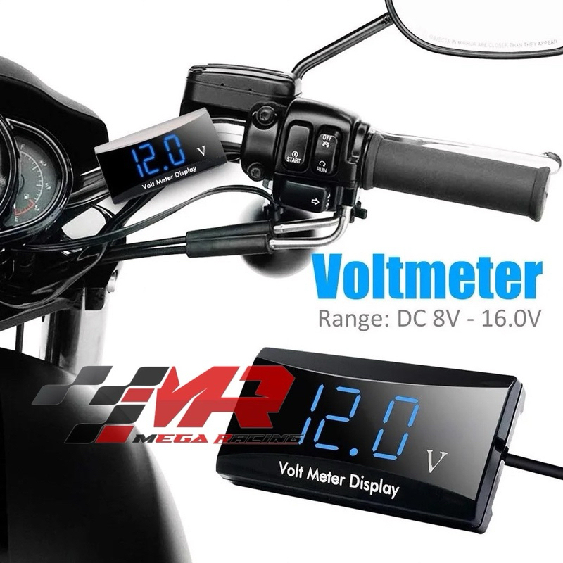 Jual Volt Meter Motor Voltmeter Aki Digital Alat Pengukur Aki Universal ...