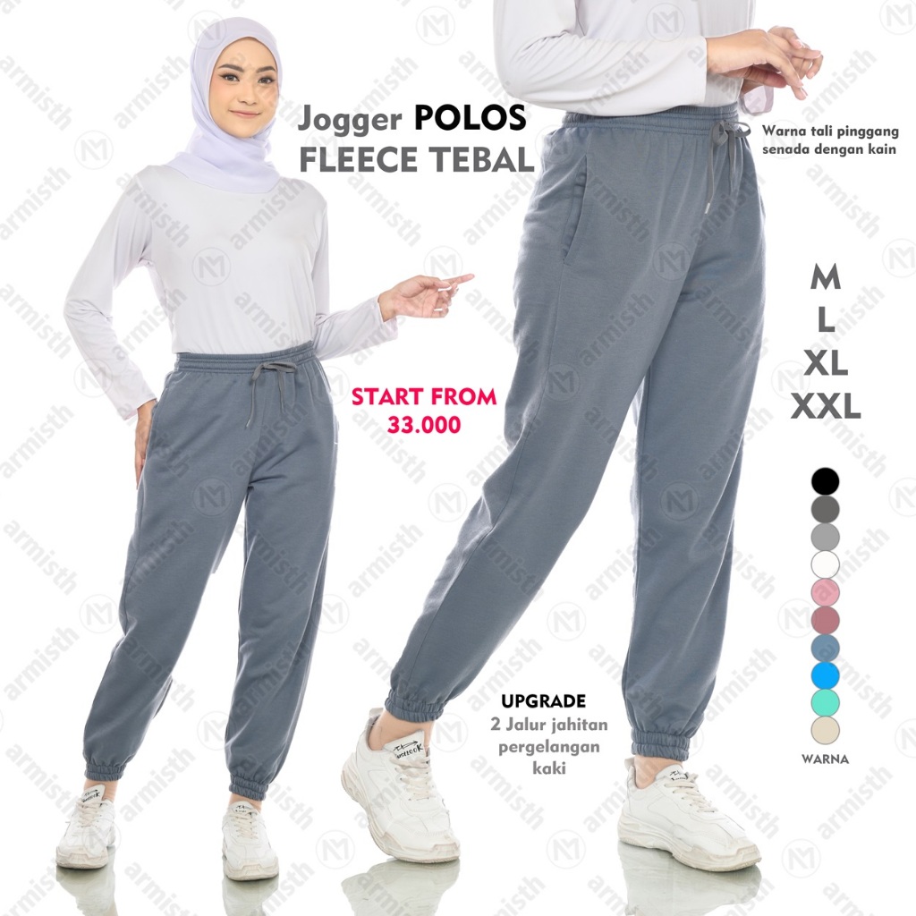 Jual Armisth - Celana Jogger Training Wanita Fleece / Training Joger ...