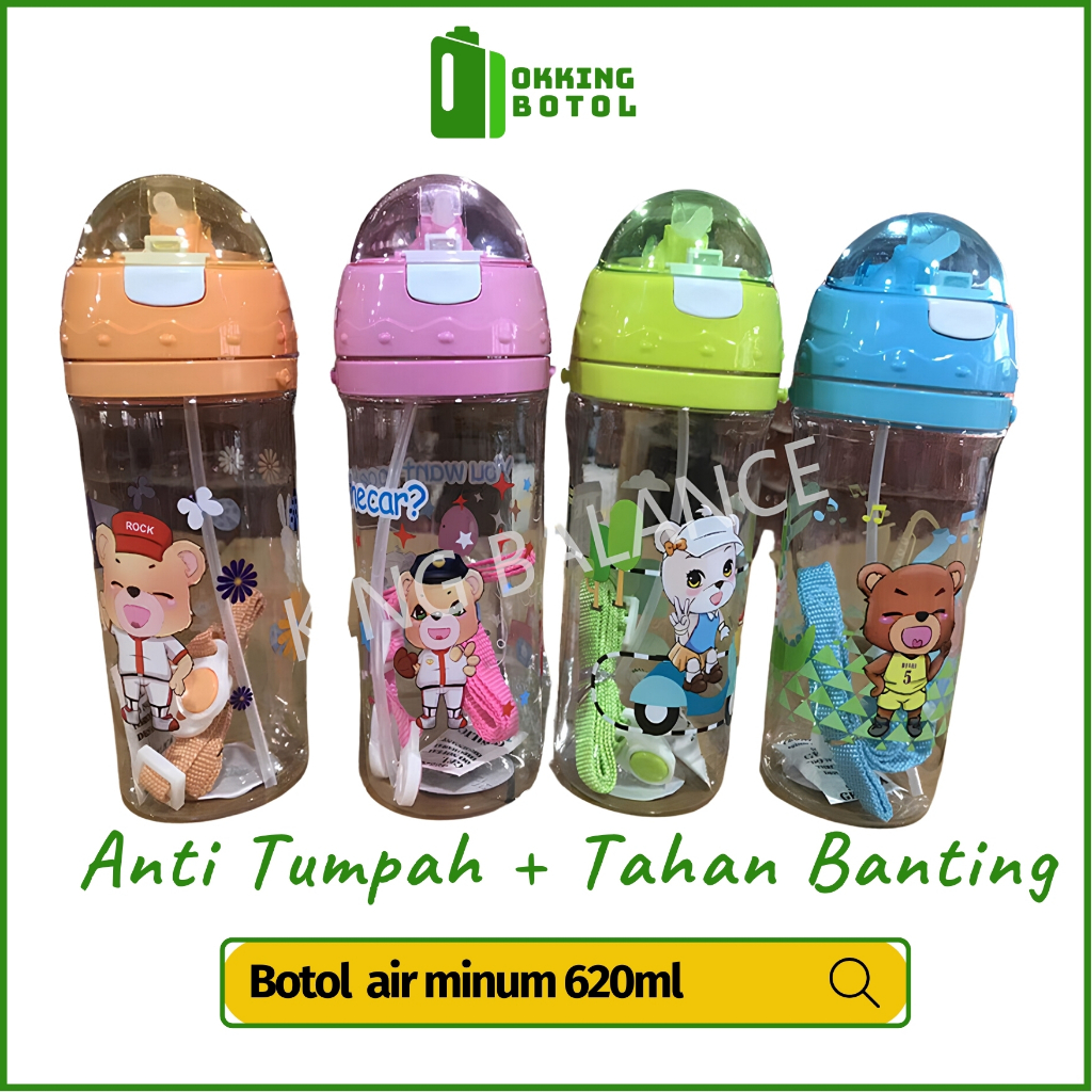 Jual Botol air minum 620ml / Botol air minum sport 620 ml / Botol air minum anak 620ml BPA FREE ...