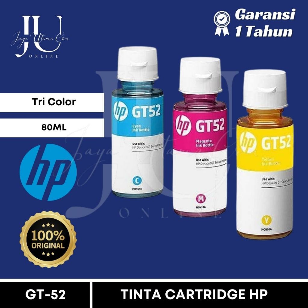 Jual Tinta HP GT53 GT52 B/C/M/Y / Tinta Printer HP GT 52 GT 53 BK CY MG ...