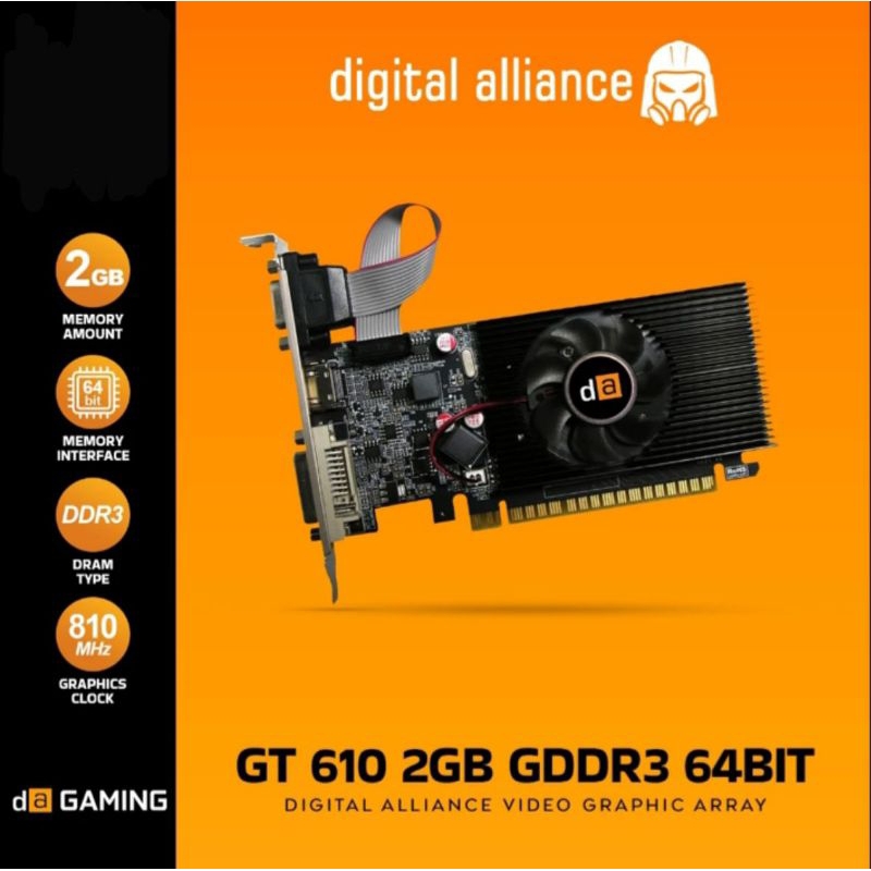 Jual VGA CARD DIGITAL ALLIANCE GT 610 2GB GDDR3 64Bit NVIDIA GEFORCE ...