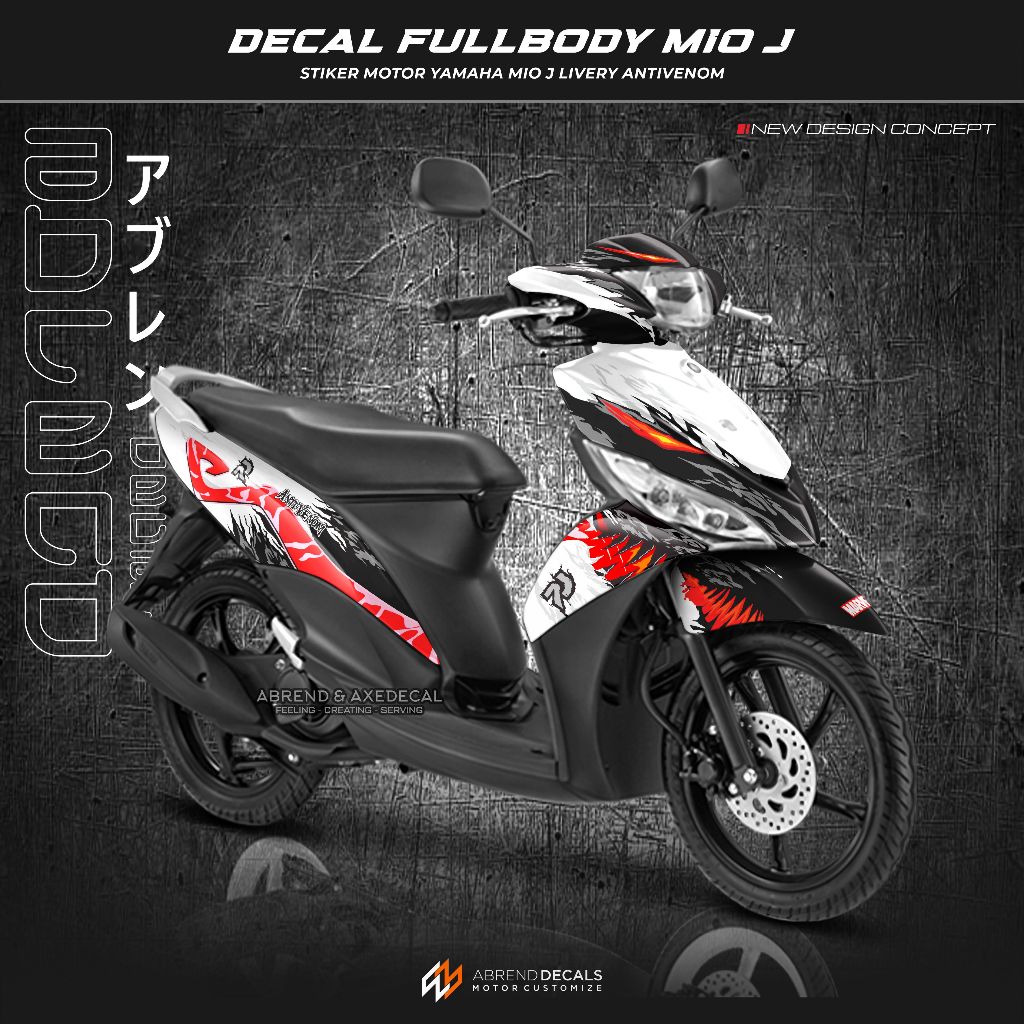 Jual DECAL FULLBODY YAMAHA MIO J LIVERY ANTIVENOM / STIKER MOTOR MIO J ...