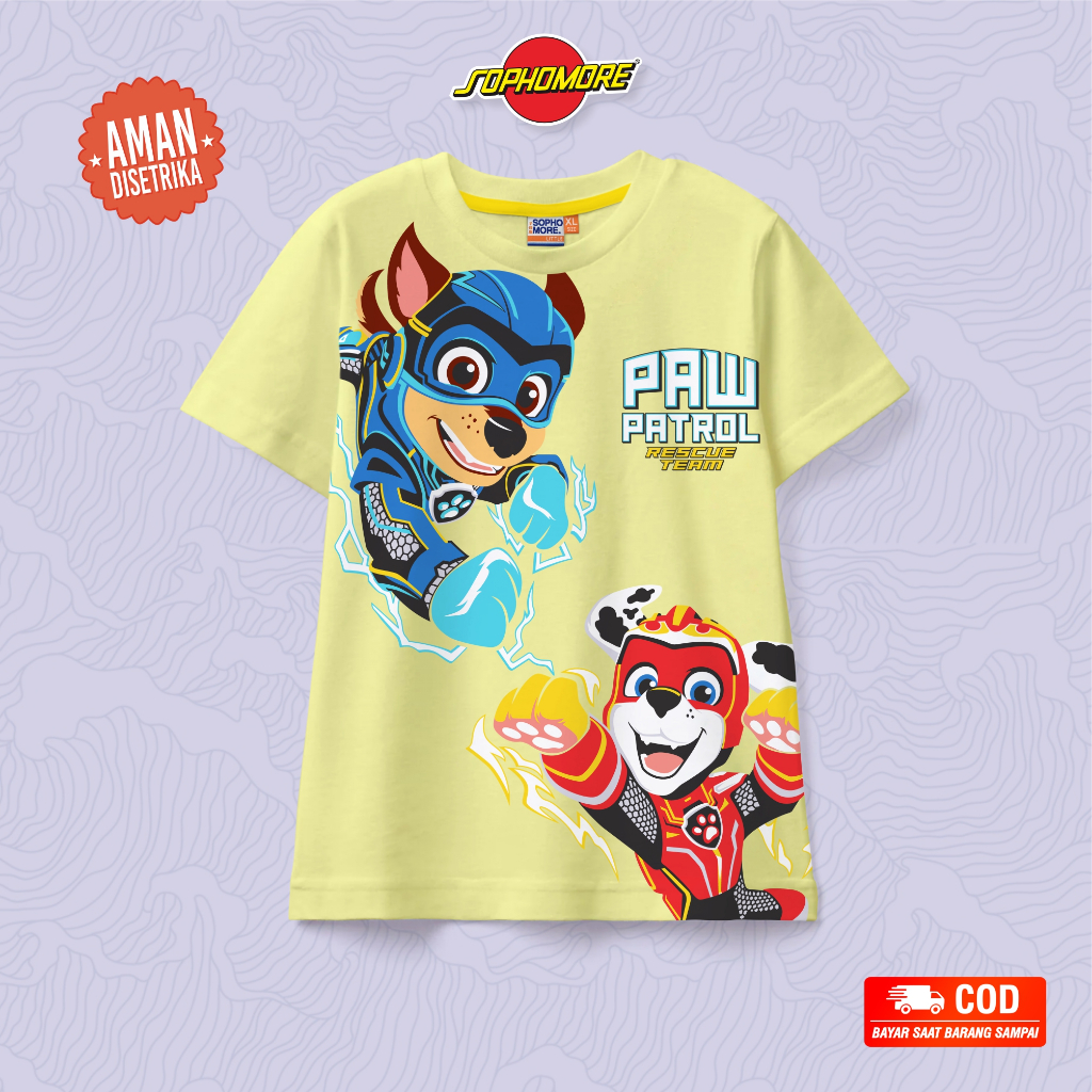Jual Baju Kaos Atasan Anak Laki Laki Perempuan Unisex 2 3 4 5 6 7 Tahun Paw Team Rescue | Shopee ...